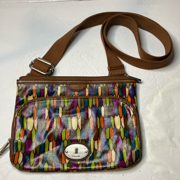 Fossil | Bags | Fossil Colorful Crossbody Adjustable Strap | Poshmark